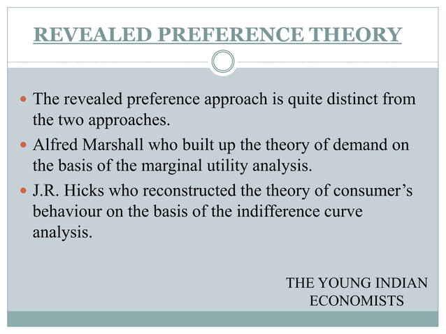 Revealed preference theory | PPTX