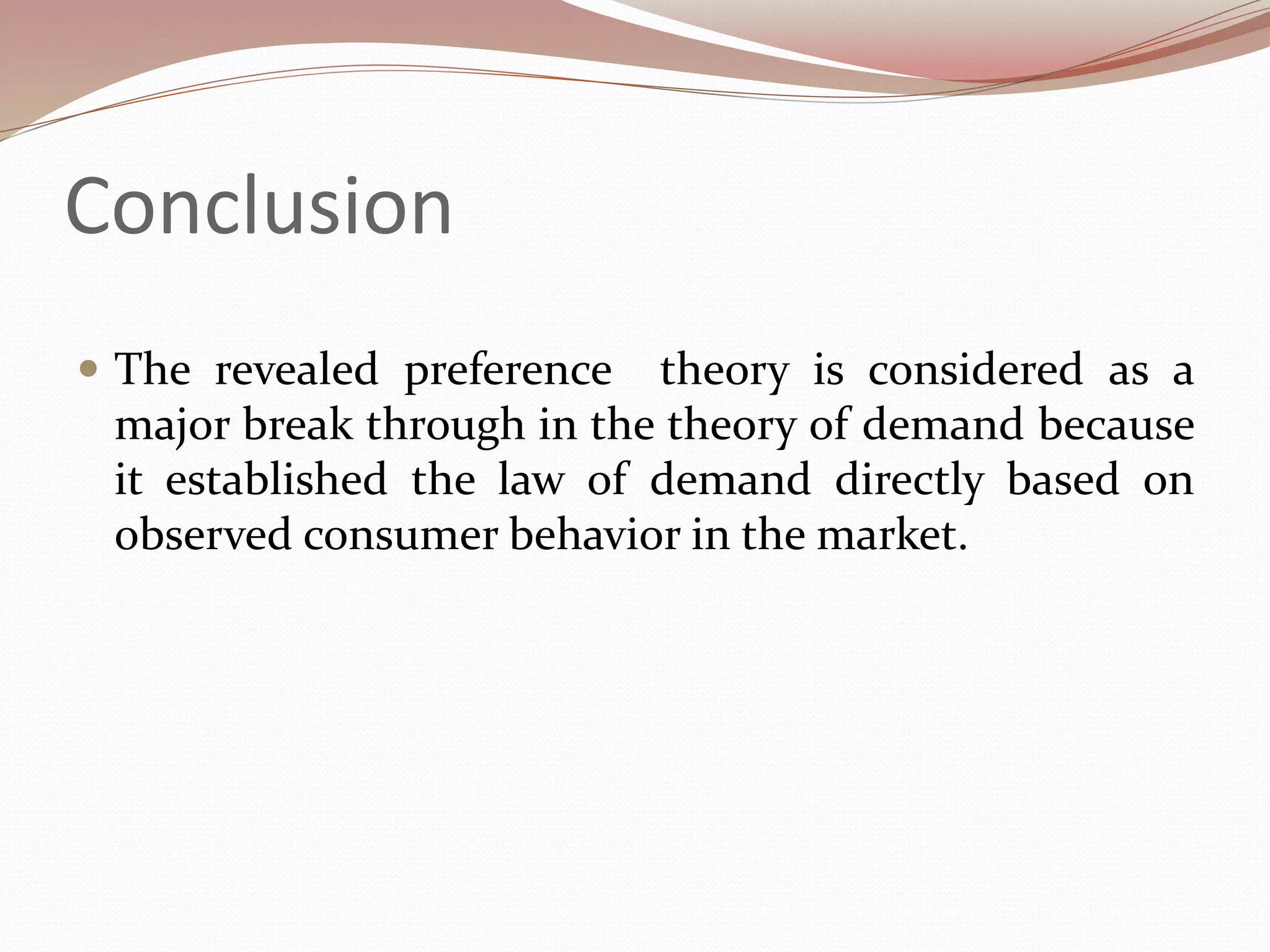 Revealed preference theory | PPTX