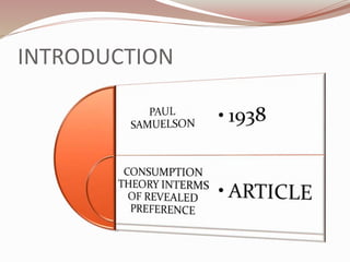 Revealed preference theory | PPTX