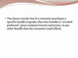 Revealed preference theory | PPTX