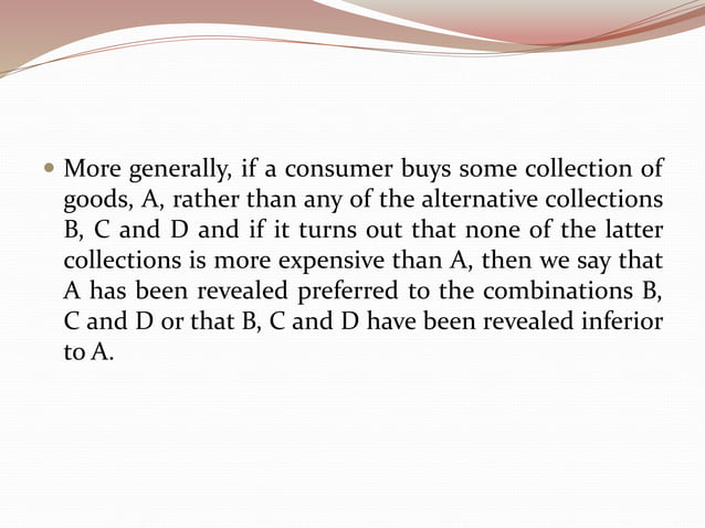 Revealed preference theory | PPTX