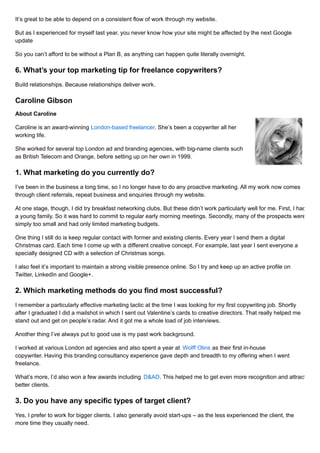 Revealed the marketing tactics six successful copywriters use to build ...