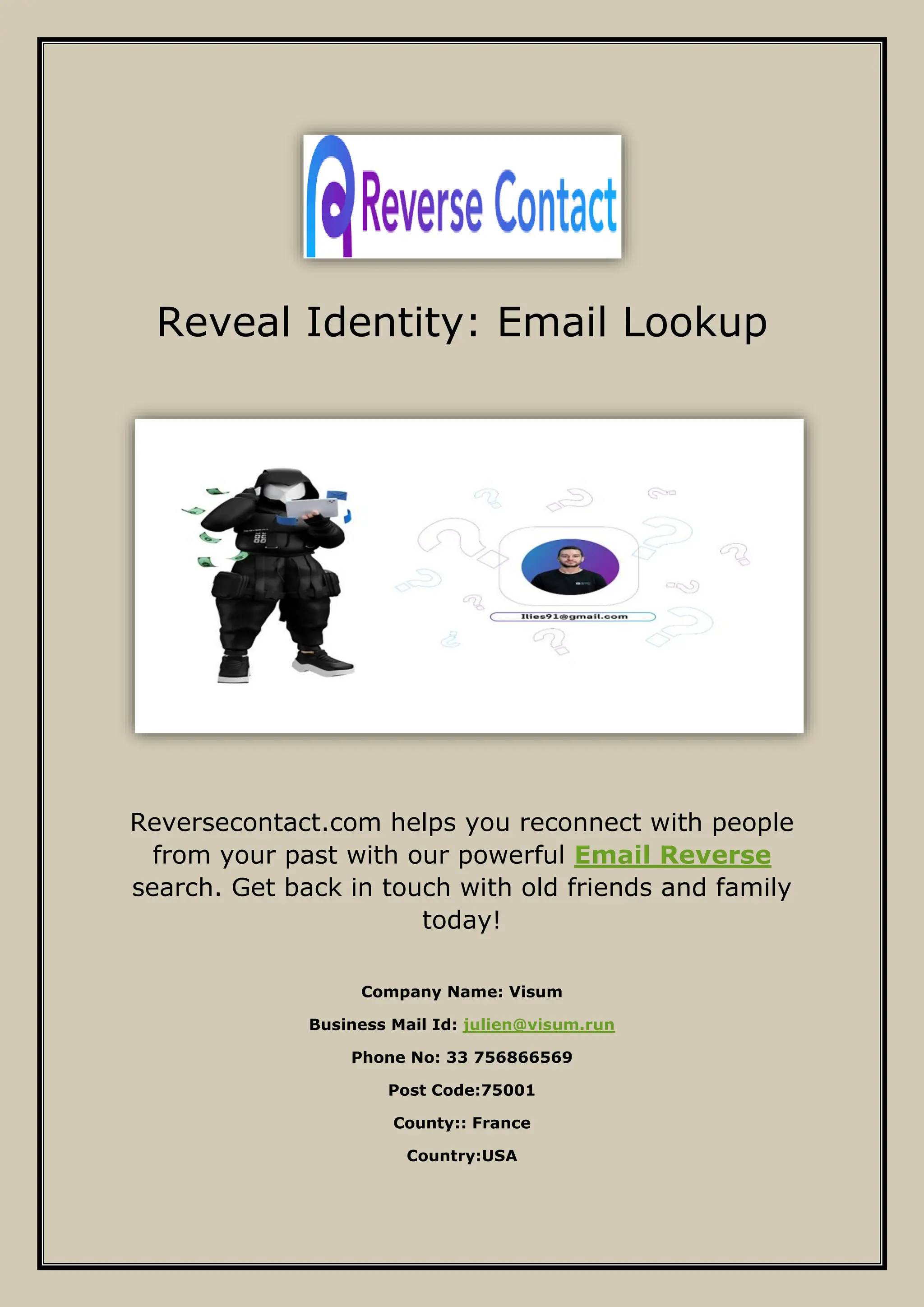Reveal Identity: Email Lookup | PDF