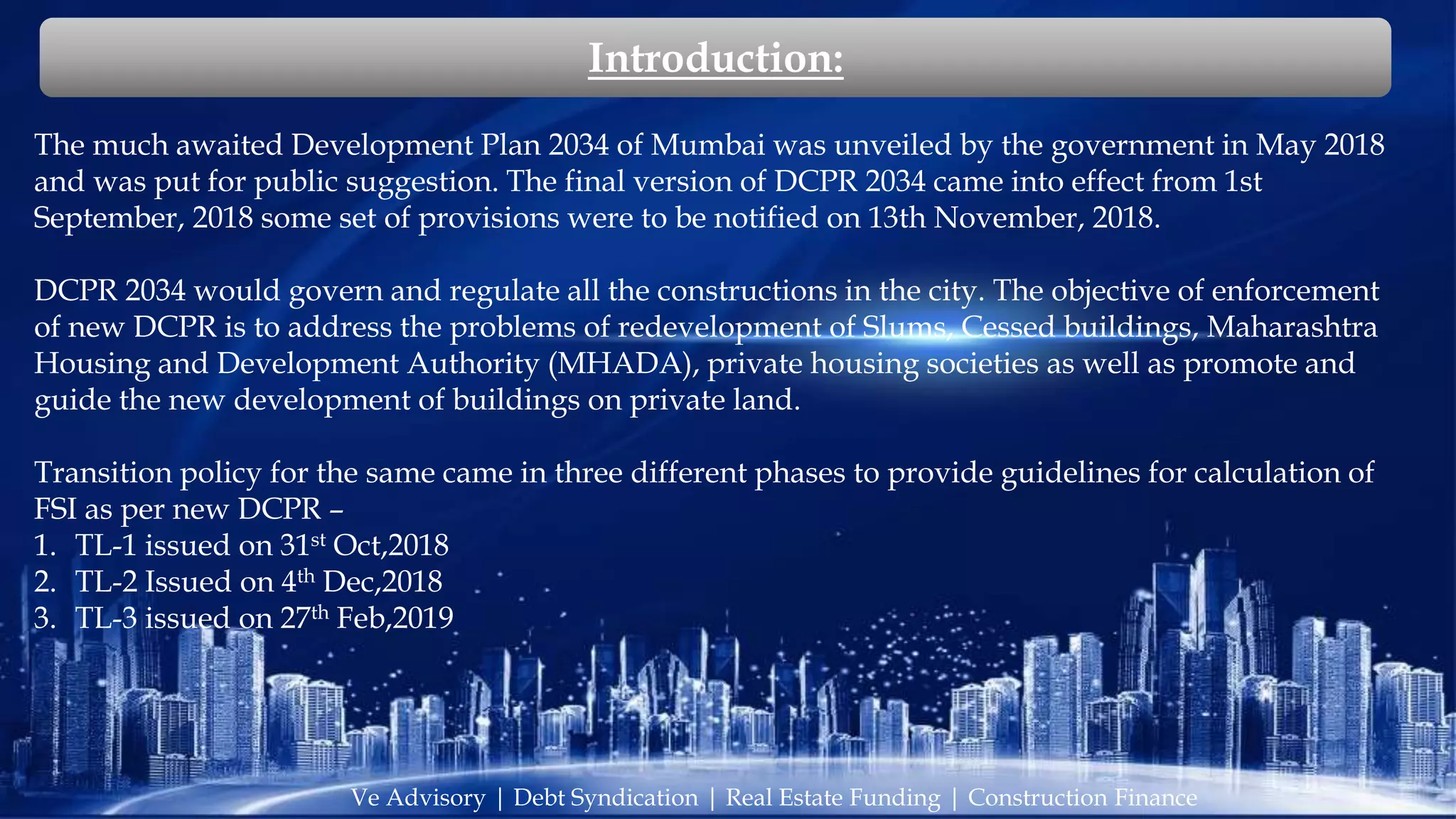 DCPR 2034 - Changing Landscape of Mumbai Real Estate | PPTX
