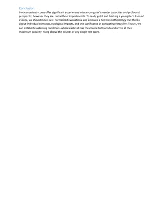 Revealing the Fact of the matter Are Innocence Test Scores a Genuine ...