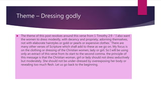 Revealing your dignity to men | PPT