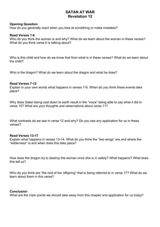 Revelation 12 Questions | DOC