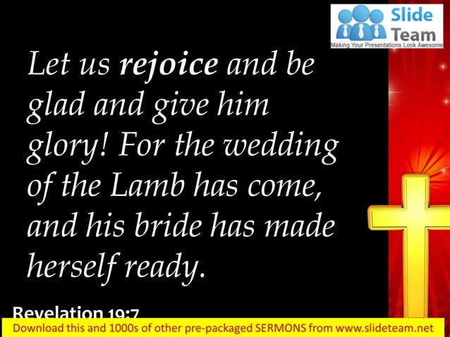 Revelation 19 7 his bride has made herself ready power point church ...