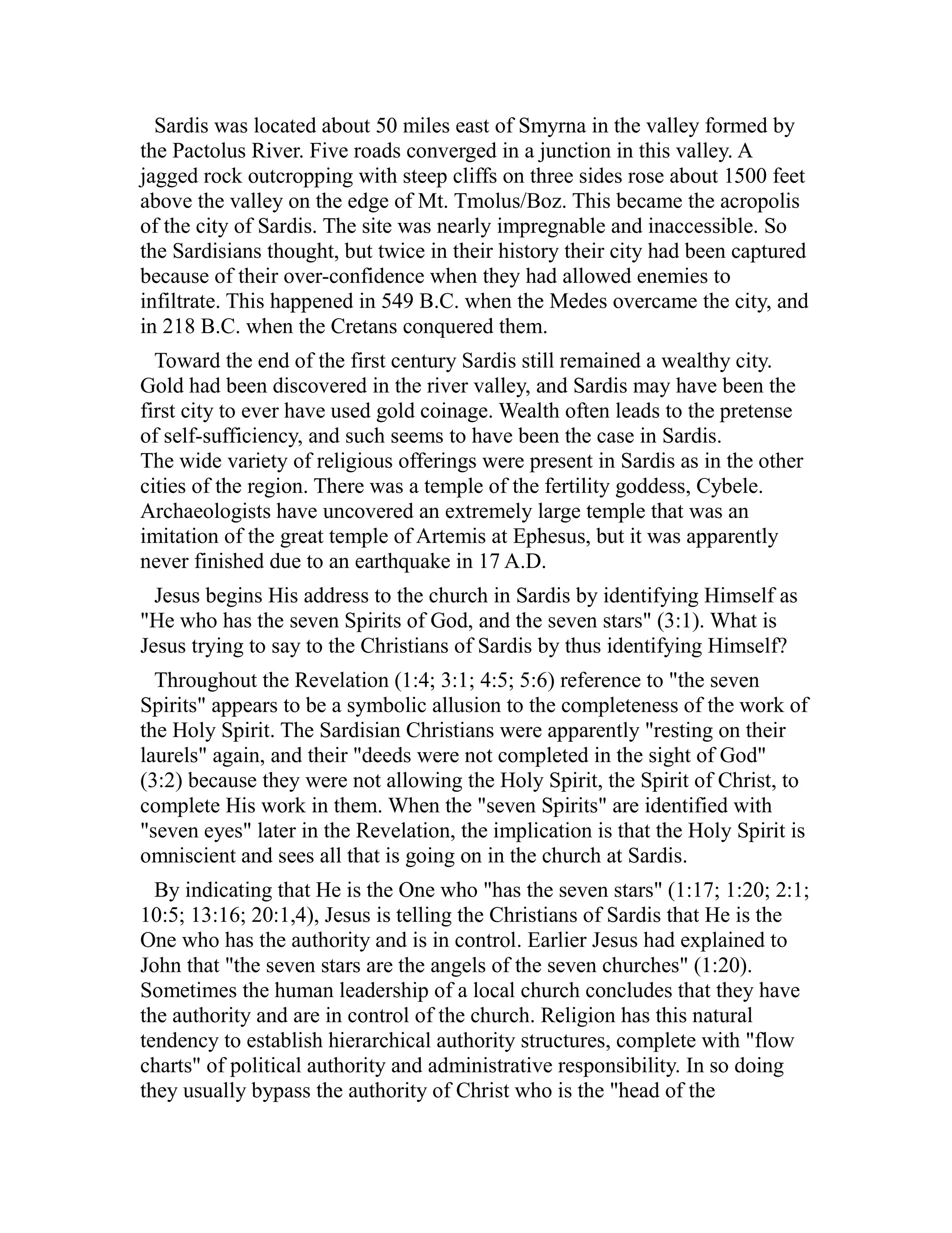 Revelation 3 1 6 commentary | PDF