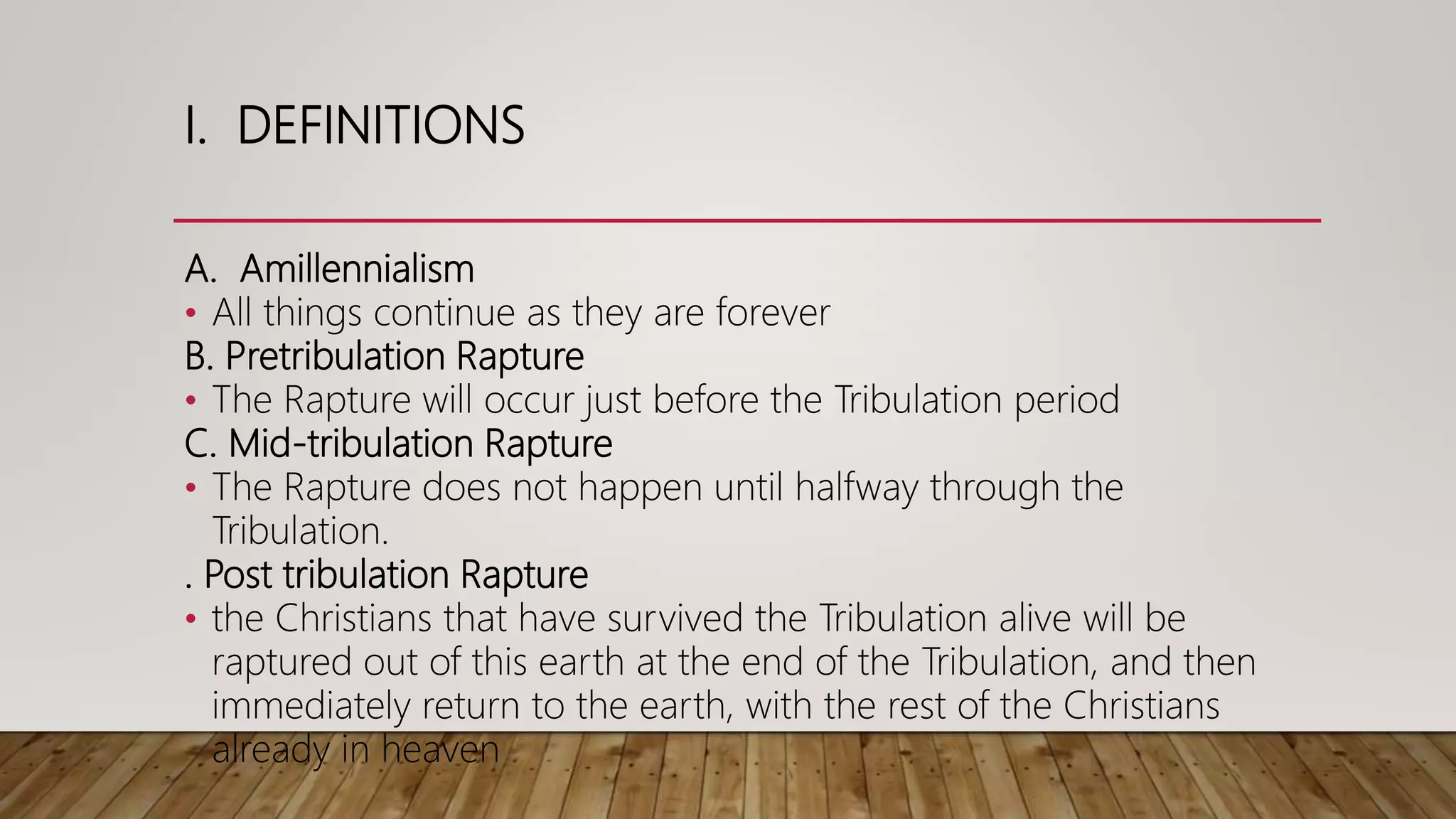 Revelation 3:10 Pretribulation Rapture | PPSX