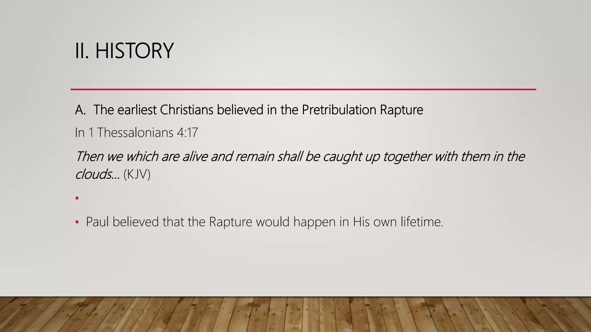Revelation 3:10 Pretribulation Rapture | PPSX