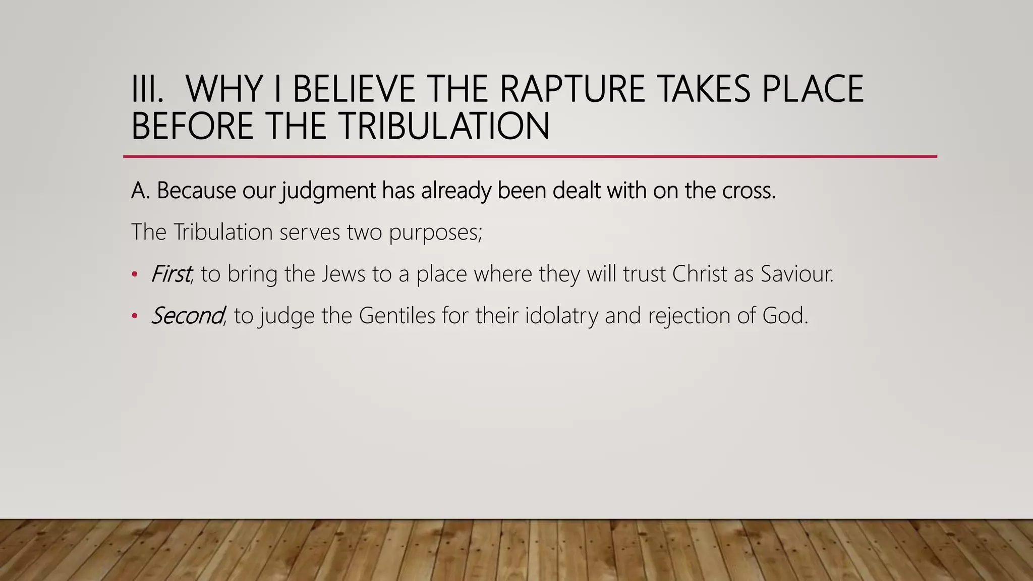 Revelation 3:10 Pretribulation Rapture | PPSX