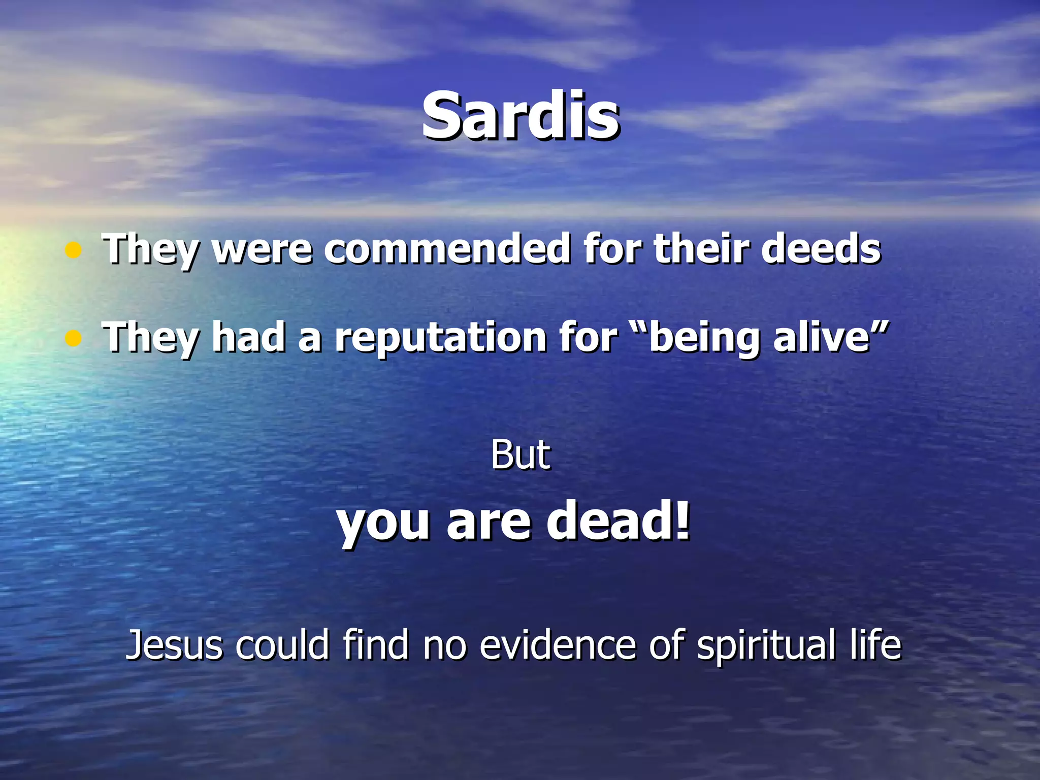 Revelation 3 v 1 – 13 | PPT