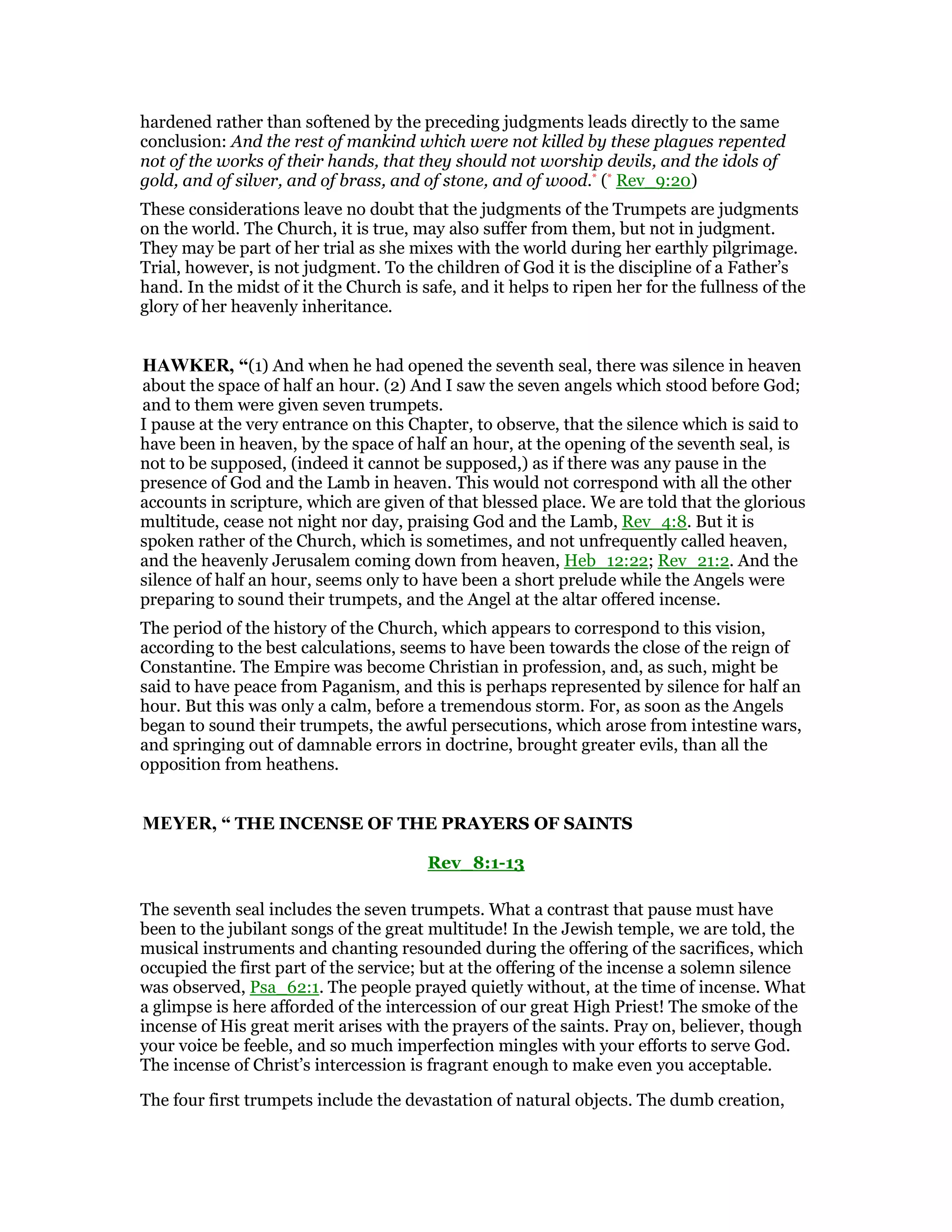 Revelation 8 commentary | PDF