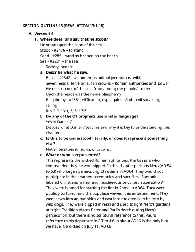 The Revelation Chapter 13 Working Copy.docx