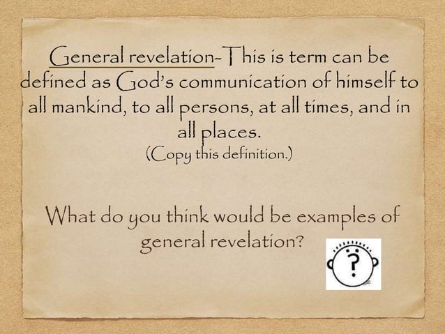 General and Special Revelation | PPTX | Christianity | Religion ...