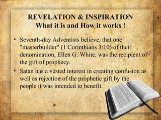 Revelation of prophecy and the evidenced | PPT