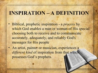 Revelation of prophecy and the evidenced | PPT