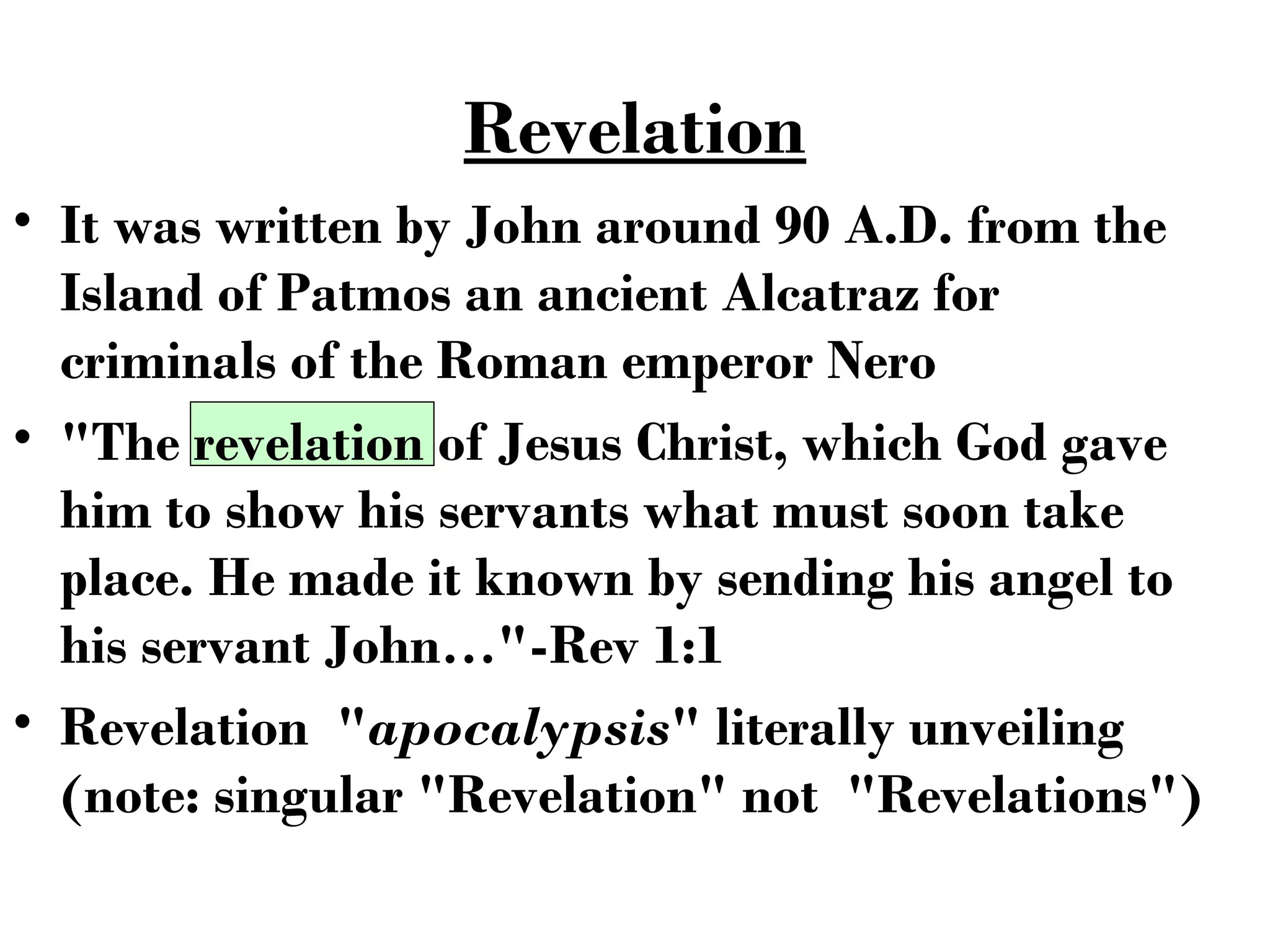 Revelation intro | PPT