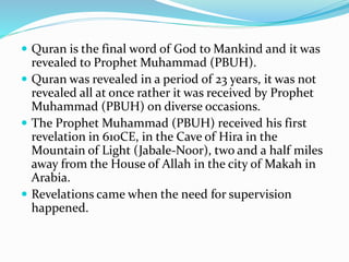 Revelation Of Holy Quran. | PPTX