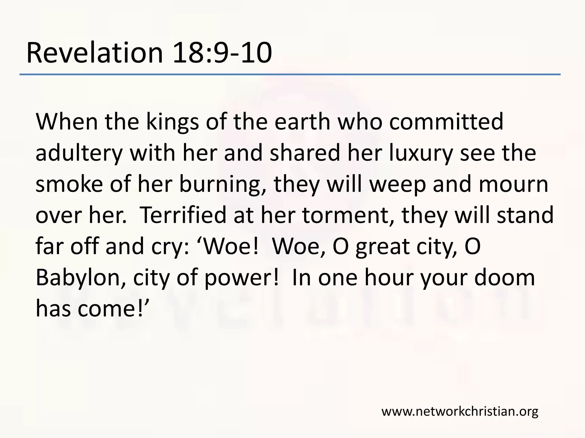 Revelation part 22 (not all counted, counts revelation 18) | PPTX