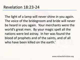 Revelation part 22 (not all counted, counts revelation 18) | PPTX