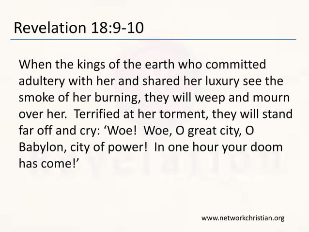 Revelation part 22 (not all counted, counts revelation 18) | PPT