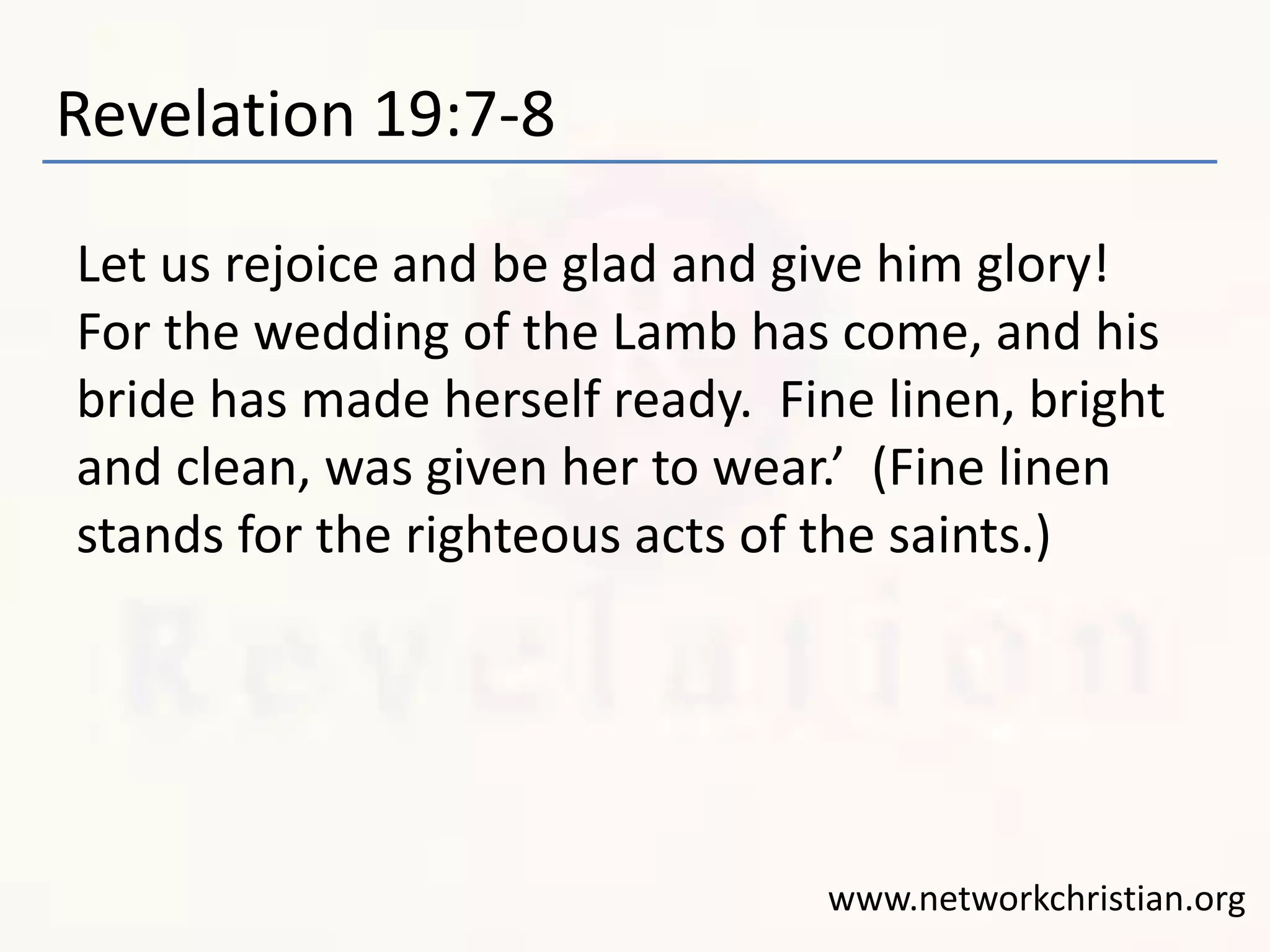 Revelation part 23 (all aboard revelation 19) | PPTX