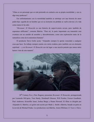 Revenant notas de producción | PDF