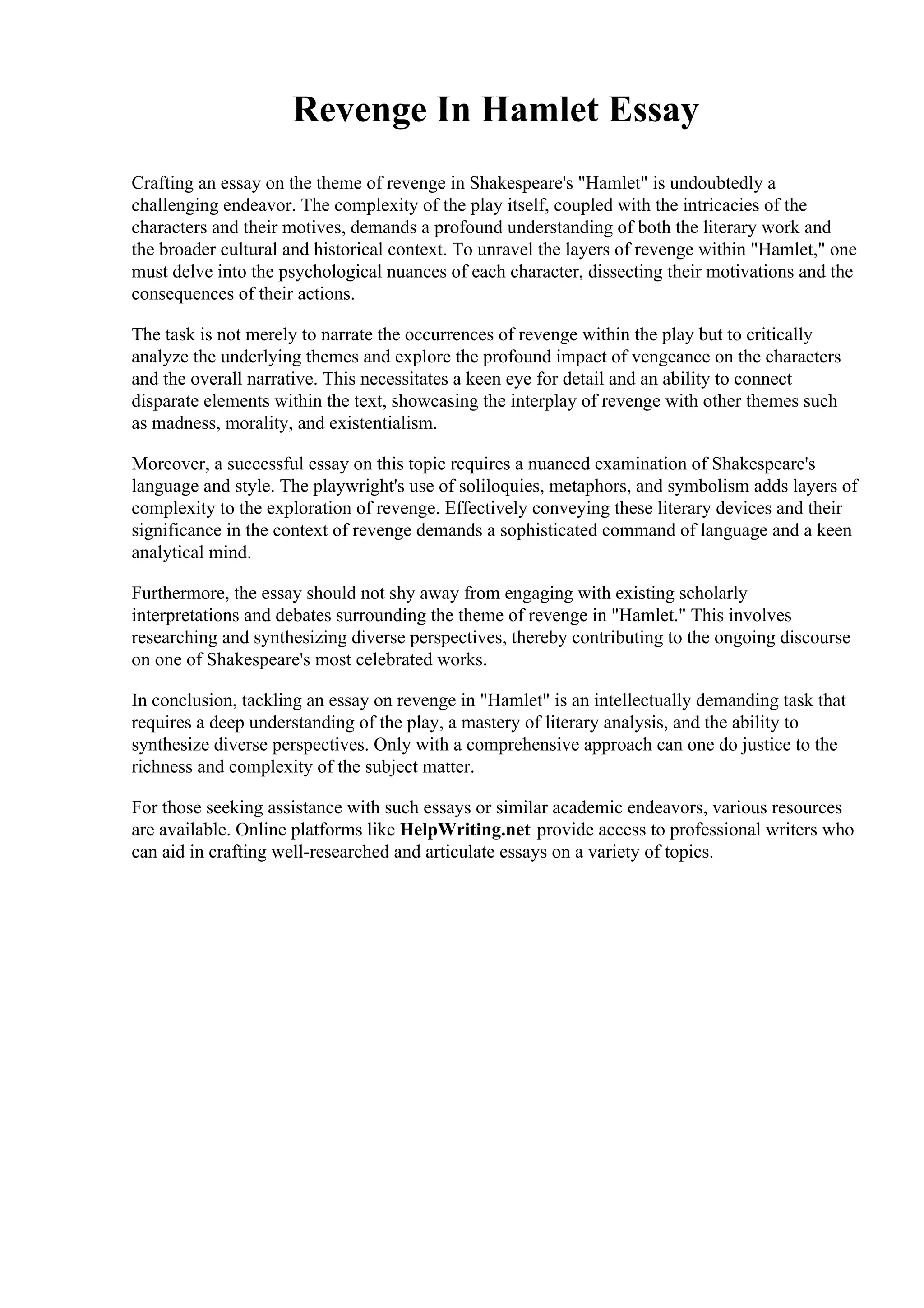 Revenge In Hamlet Essay.pdf