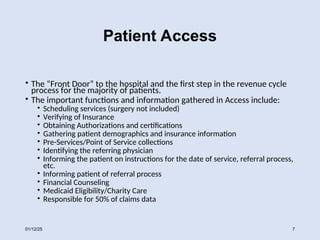 A PPT describing the 101 of the Health care revenue-cycle | PPT