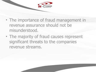 Revenue Assurance & Fraud Management | PPT