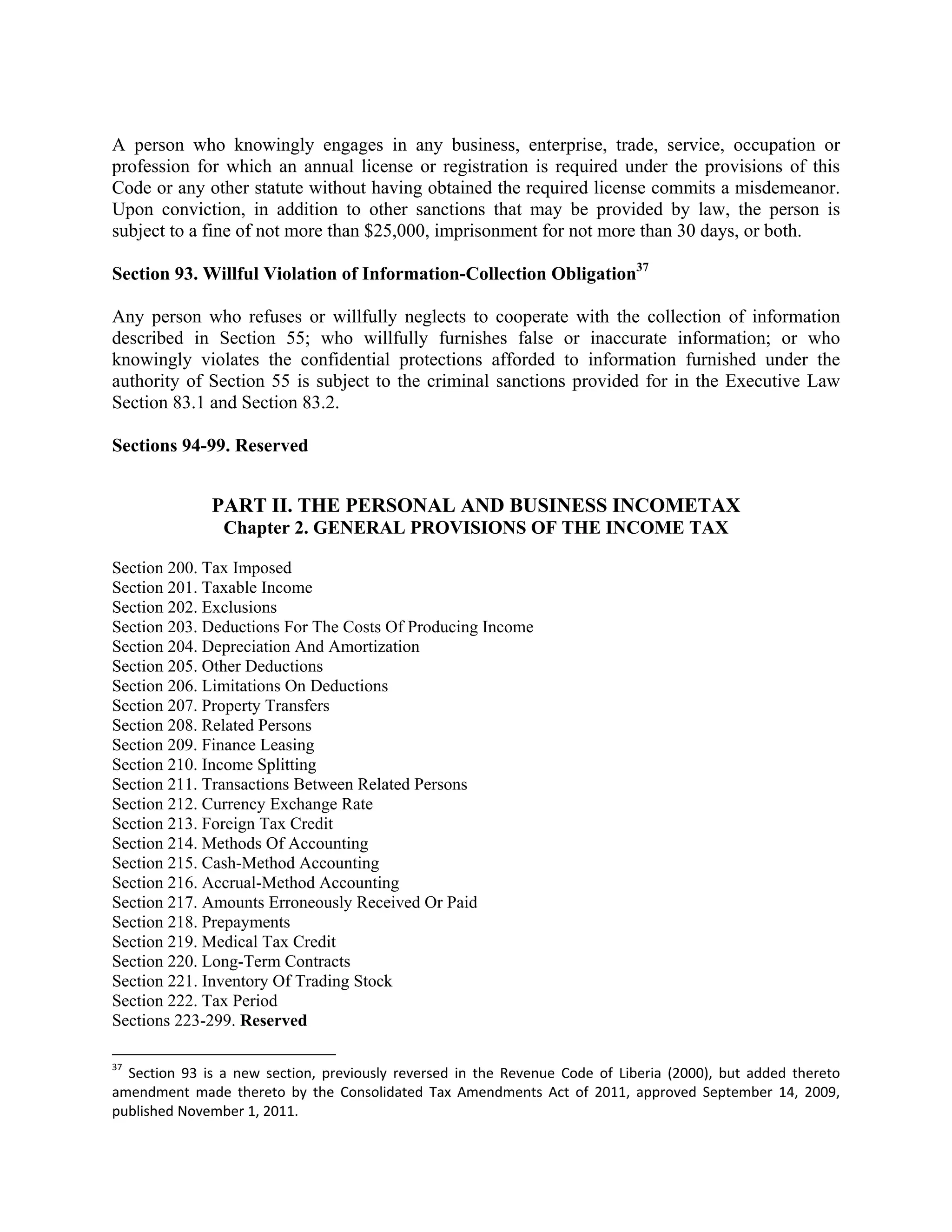 Revenue code of liberia 2011 | PDF