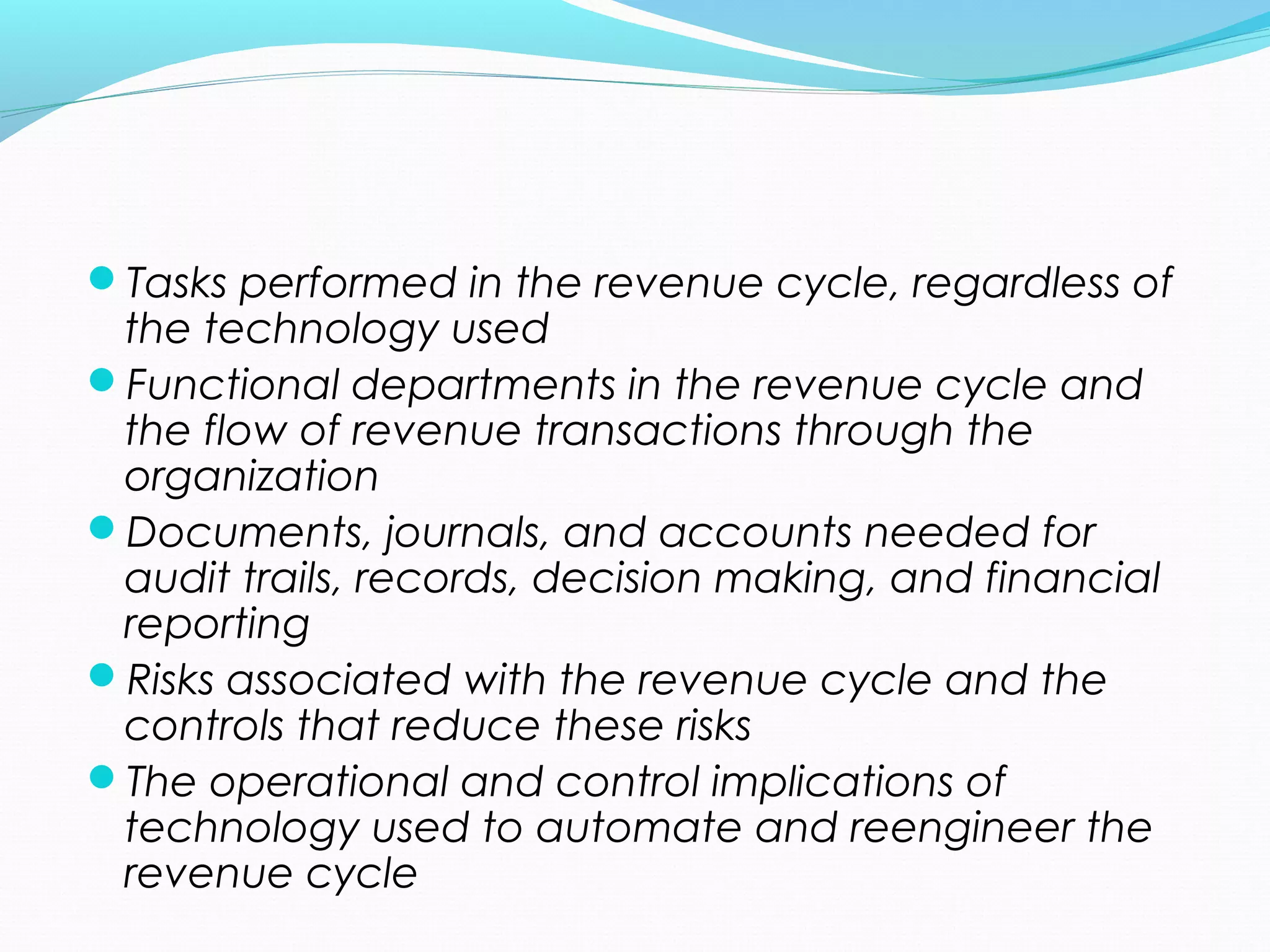 Revenue cycle (AIS) | PPT