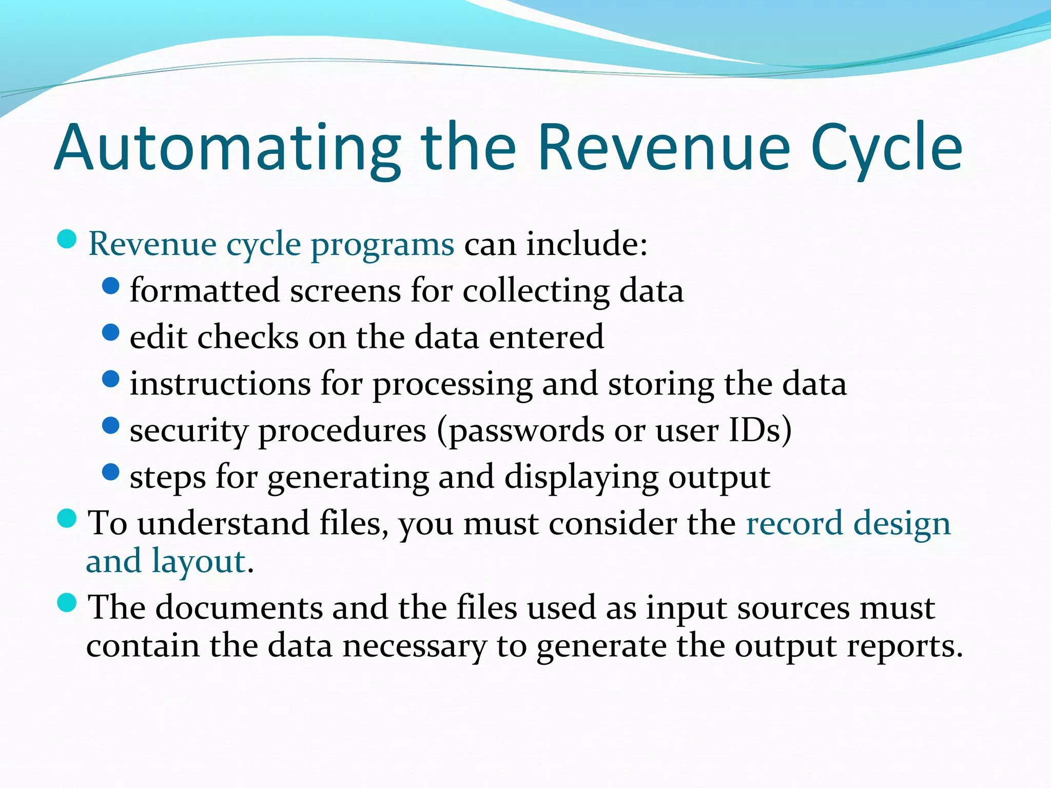 Revenue cycle (AIS) | PPT