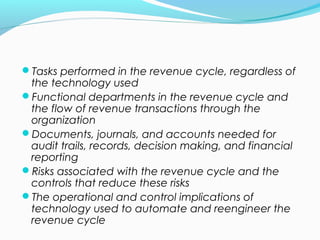 Revenue cycle (AIS) | PPT