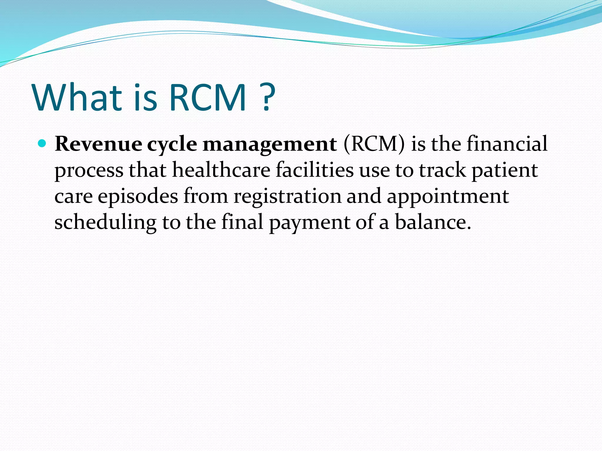 Revenue cycle management ppt ashish | PPTX