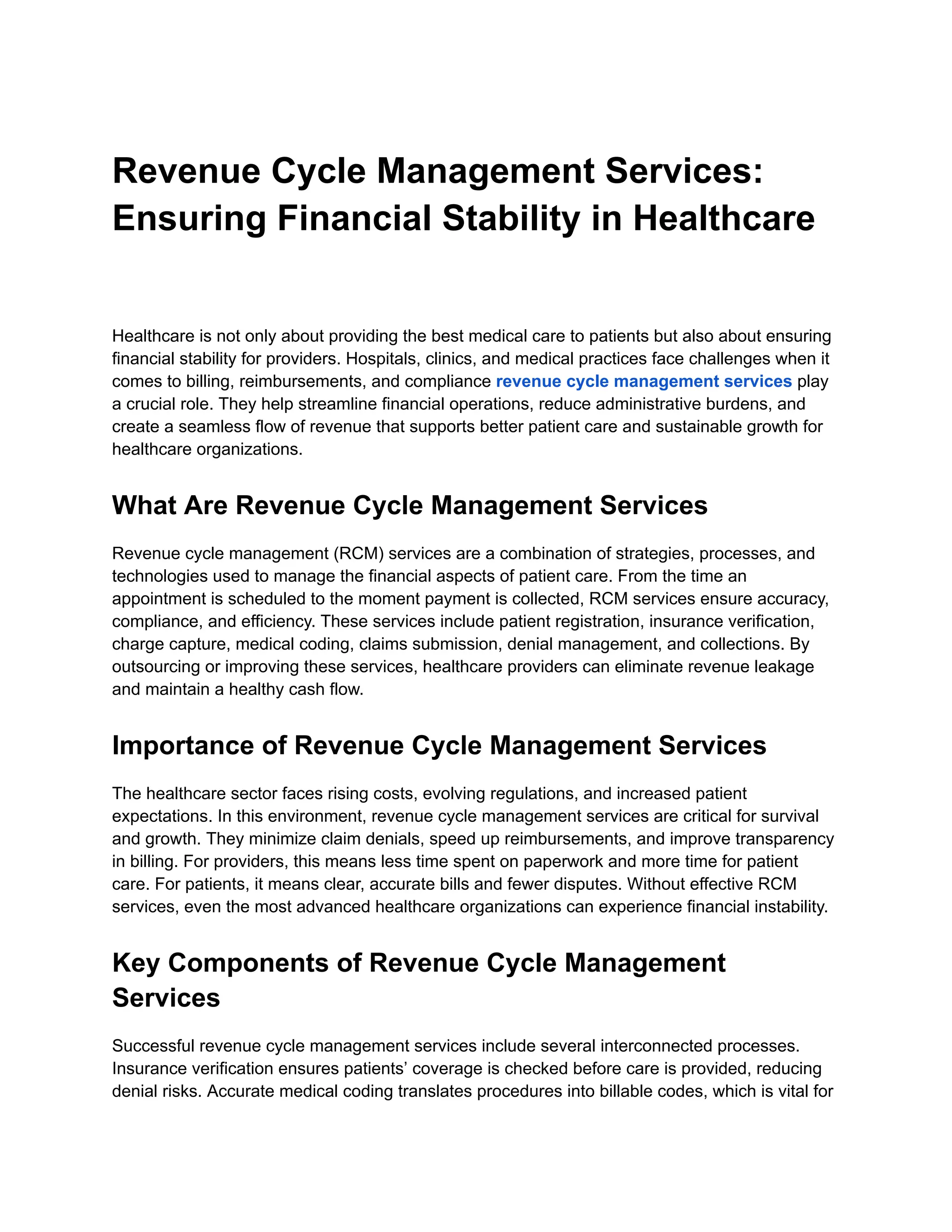 Revenue Cycle Management Services_ Ensuring Financial Stability in ...