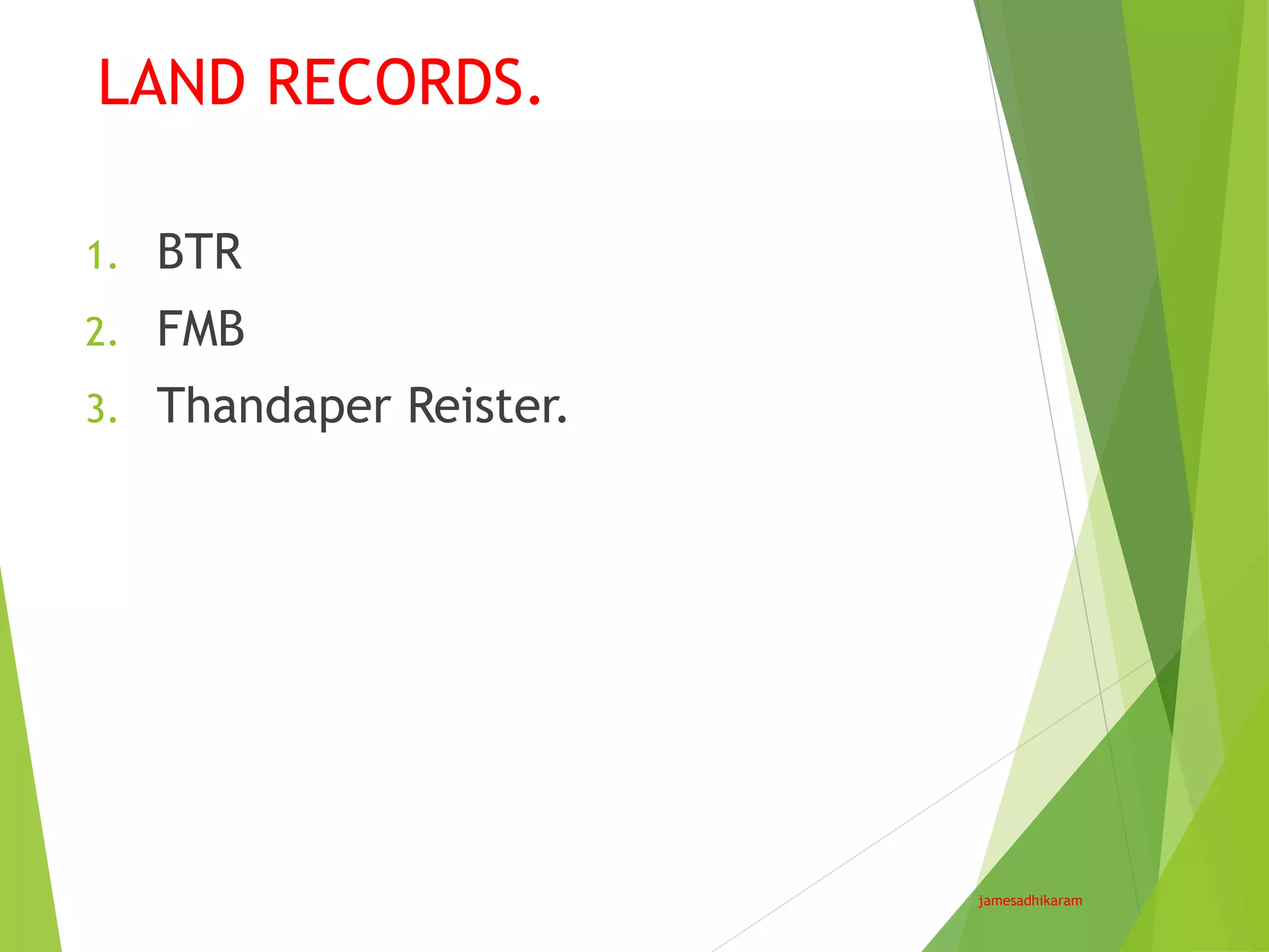 History of Kerala Land revenue department - James Joseph Adhikarathil ...