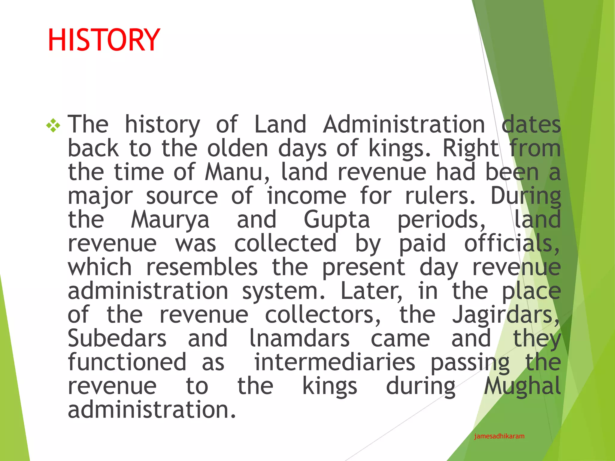 History of Kerala Land revenue department - James Joseph Adhikarathil ...