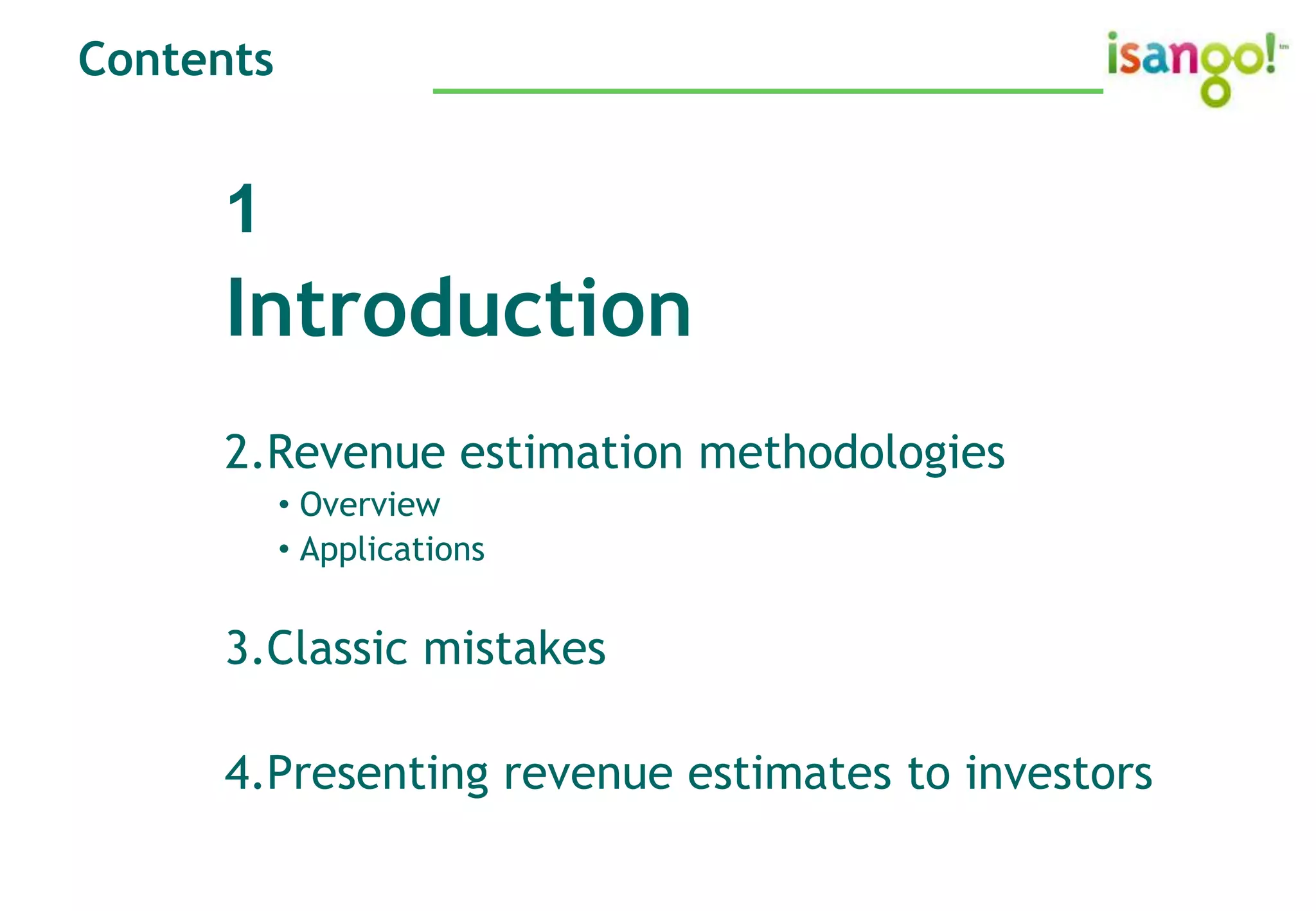 Revenue Estimation | PPTX