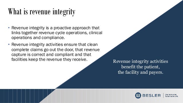 Revenue Integrity department structure