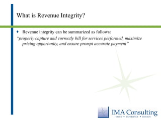 Revenue Integrity Black Holes | PPT