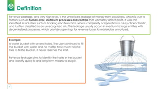 Revenue leakage final presentation - Munier Kearns Old Mutual | PPT