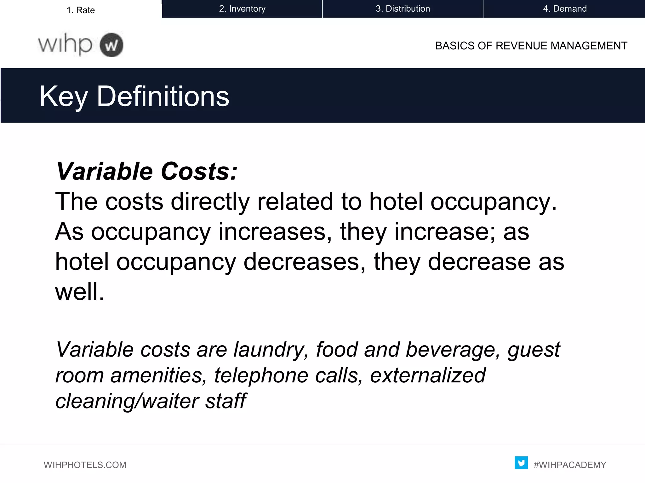 WIHP: Revenue Management Basic Strategies | PPTX