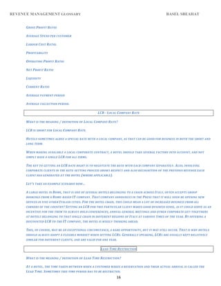 Revenue management glossary | PDF