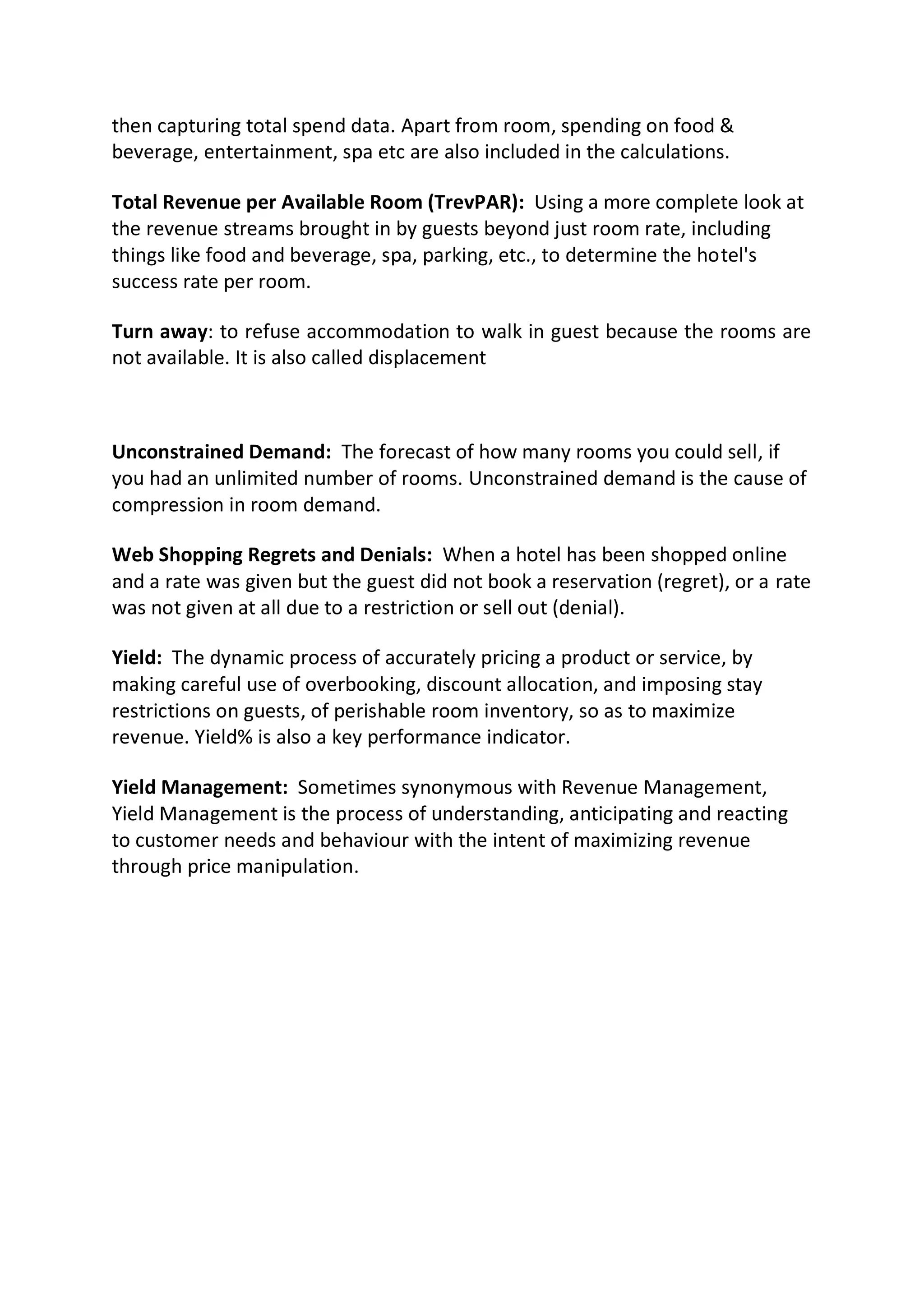 Revenue Management: A short glossary of terms | PDF