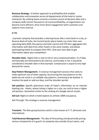 Revenue Management: A short glossary of terms | PDF