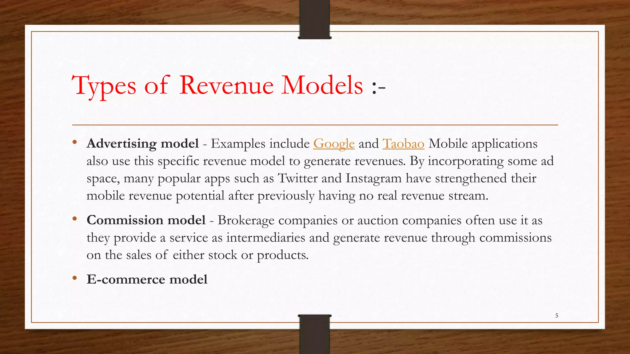 What is Revenue model? | PPTX | Business | Business and Finance