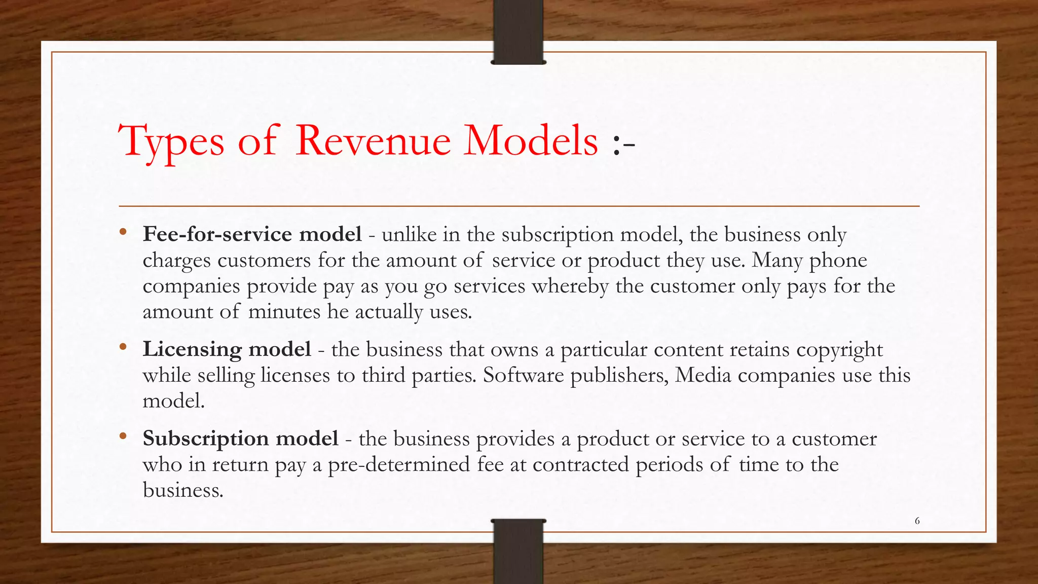 What is Revenue model? | PPTX | Business | Business and Finance